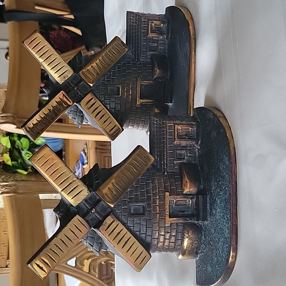 Accents | Vintage Bronze Dutch Windmill Bookends | Poshmark